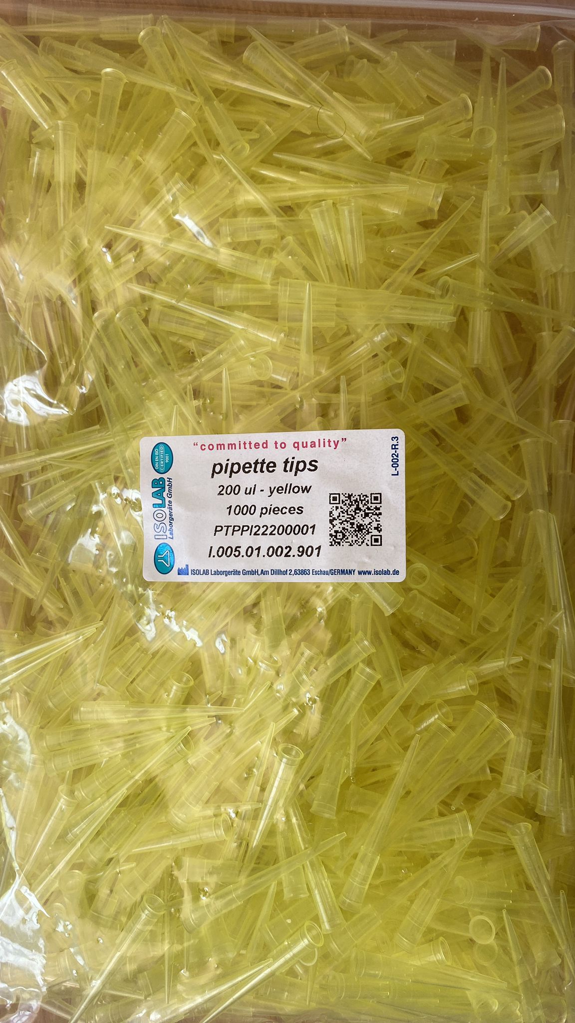 PİPETTE TİPS 200 uL YELLOW PİPET UCU - labmarket.com.tr