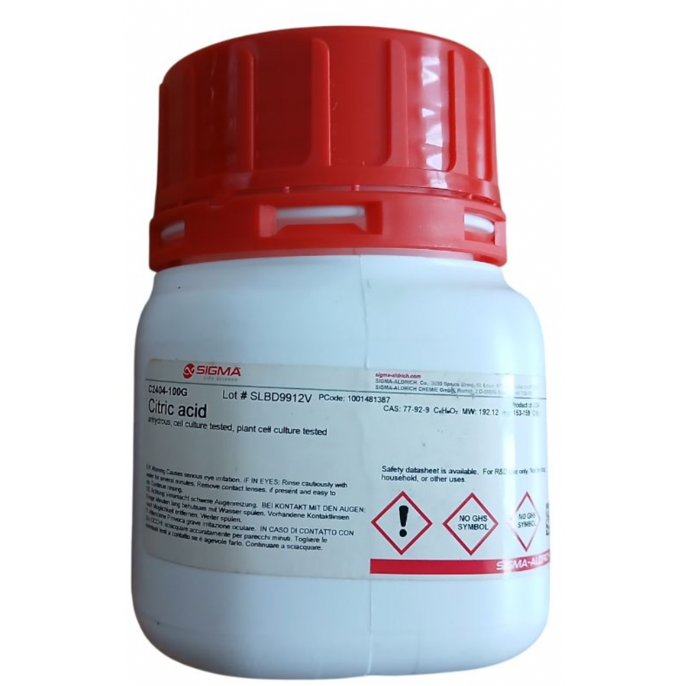 Citric acid anhydrous cell culture tested plant cell culture tested ...