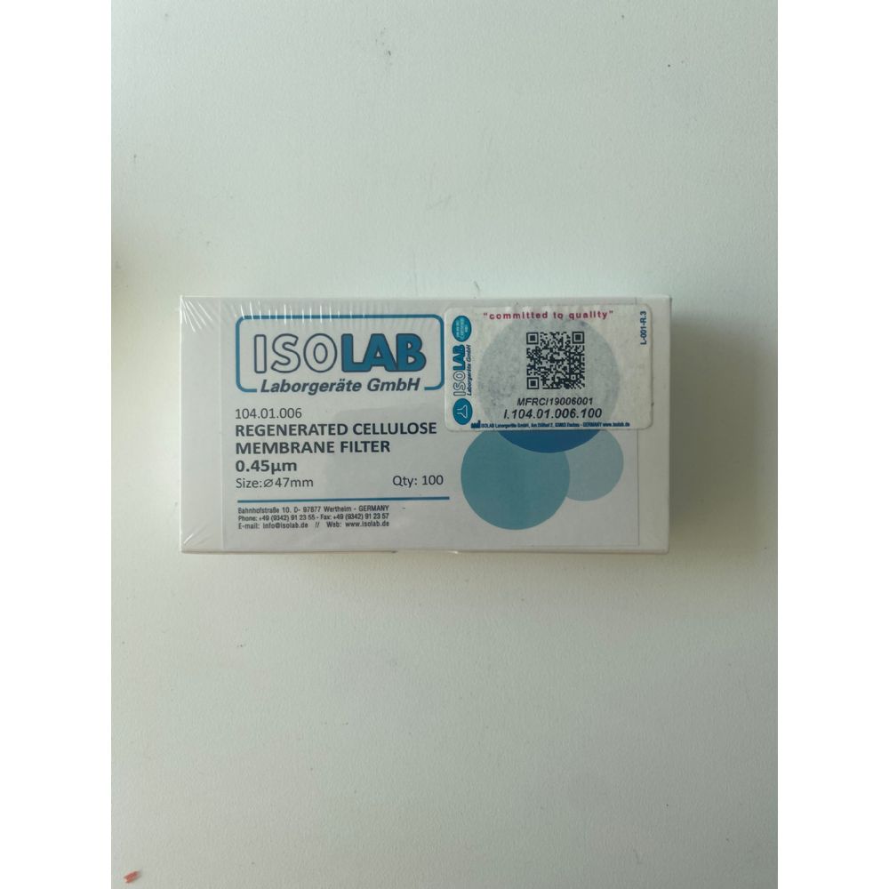 Membrane Filter 045 um - 47 mm Regenerated Cellulose ISO LAB ...