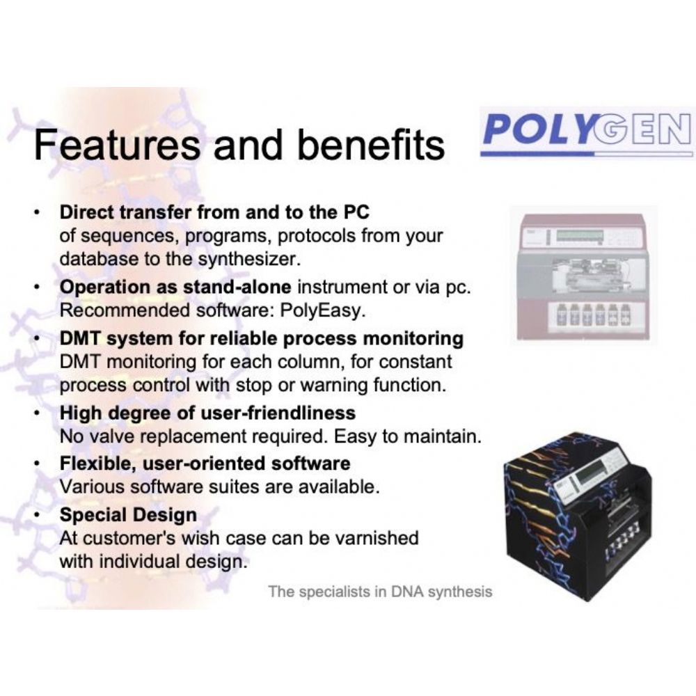 10 Kolon Otomatik DNA Sentezleyici Polygen - labmarket.com.tr