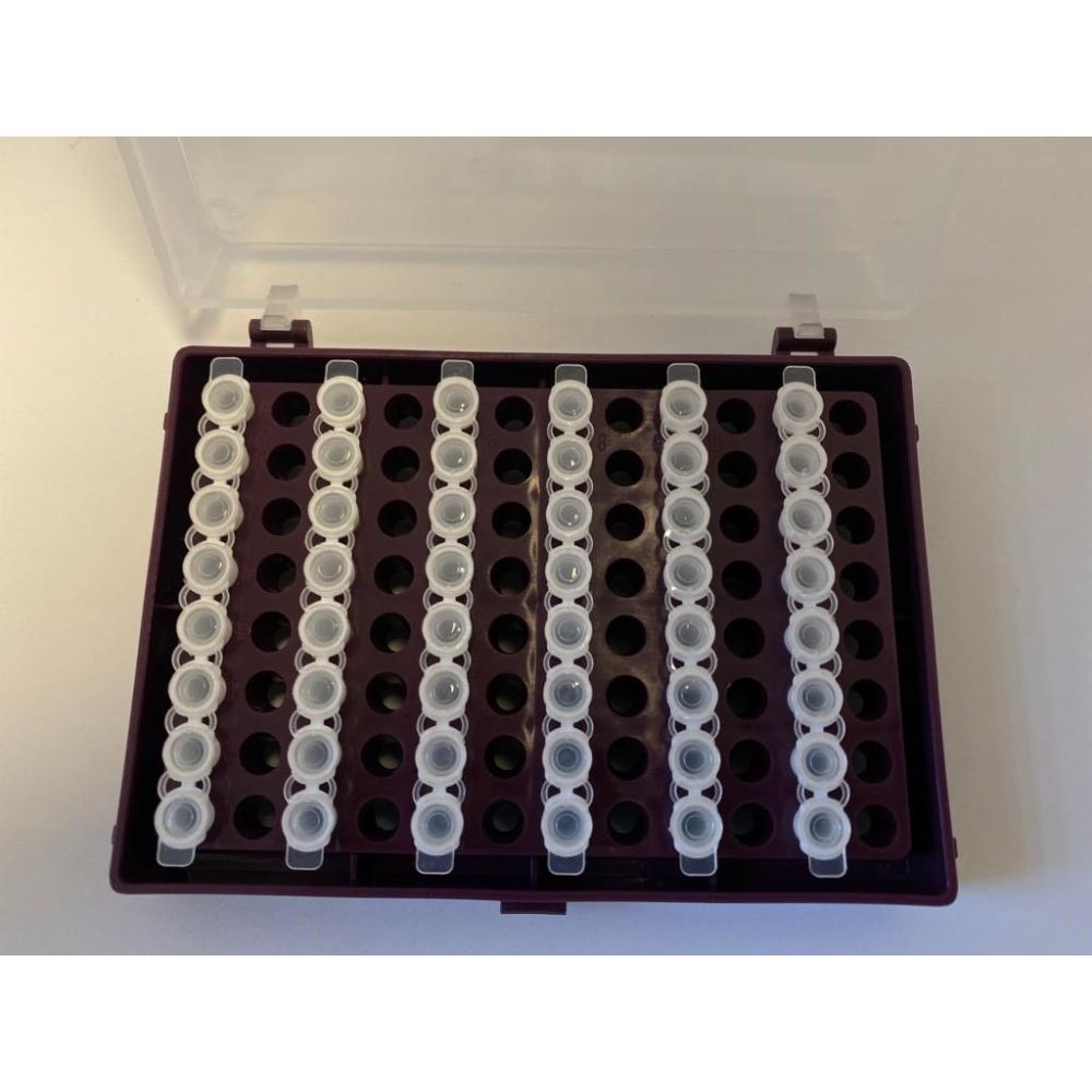 PCR TUBE RACK 96 WELL(12x8) 01/02 ml TRANSPARENT COVER - labmarket.com.tr